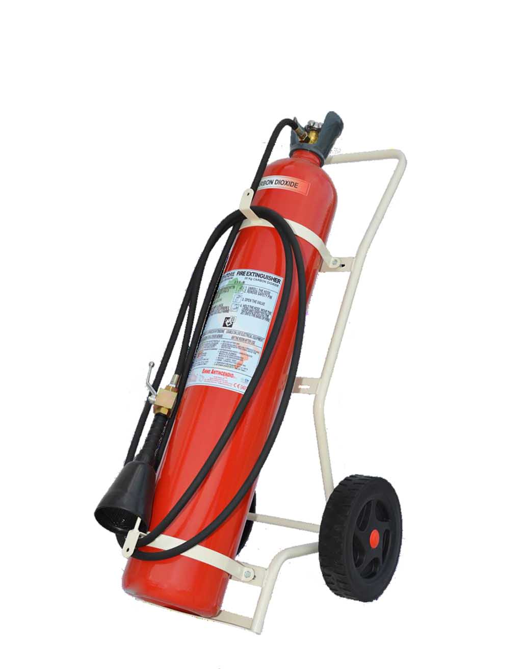Trolley Fire Extinguisher CO2 20kg EU – Flamecontrol